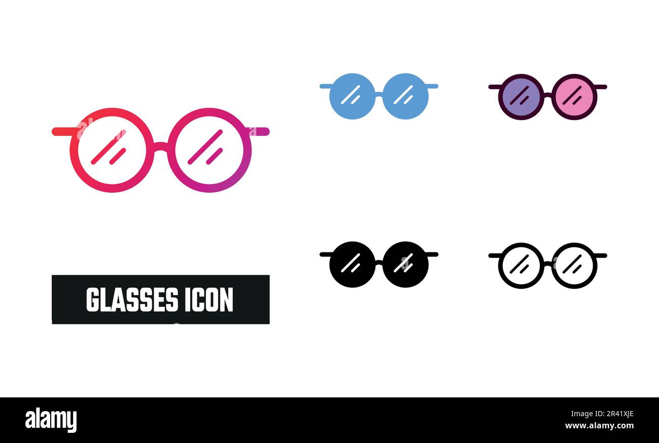 Glasses Icon Set Vector Illustration Stock Vector Image & Art - Alamy