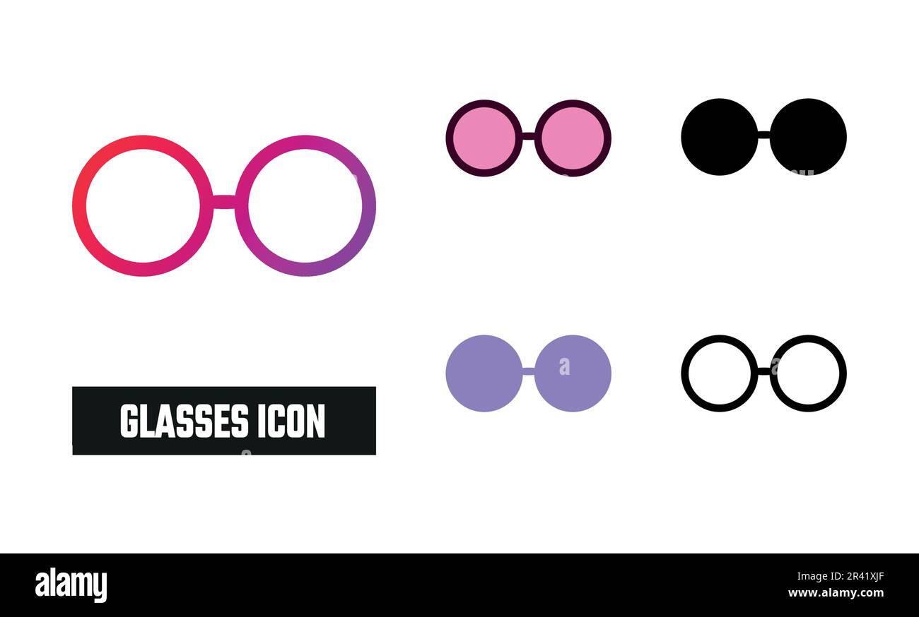 Glasses Icon Set Vector Illustration Stock Vector Image & Art - Alamy