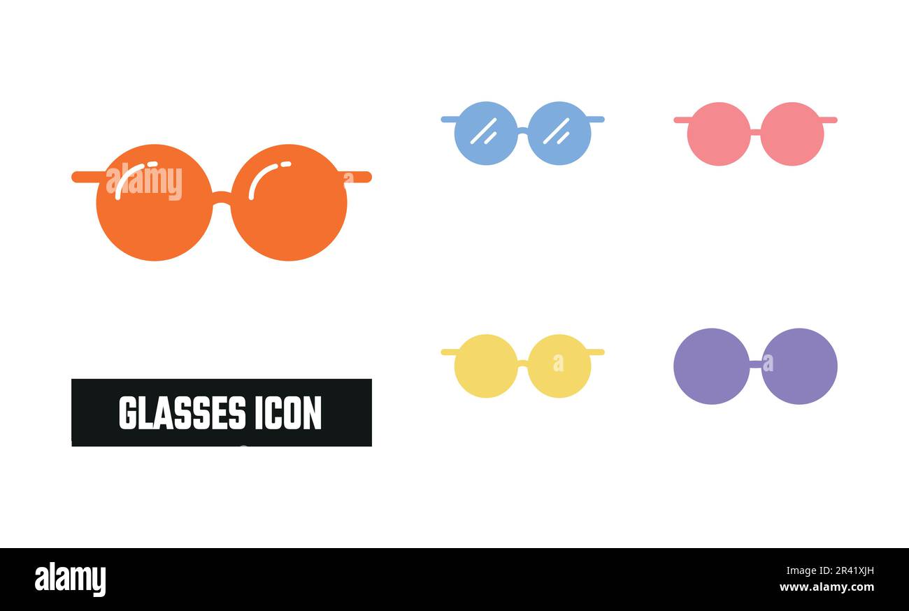 Flat Glasses Icon Symbol Vector Illustration Stock Vector Image & Art ...