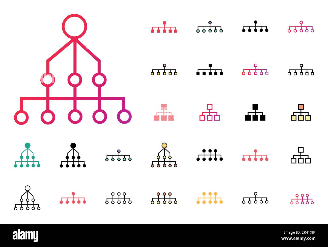 Hierarchy Icon Set Vector Illustration Stock Vector Image & Art - Alamy