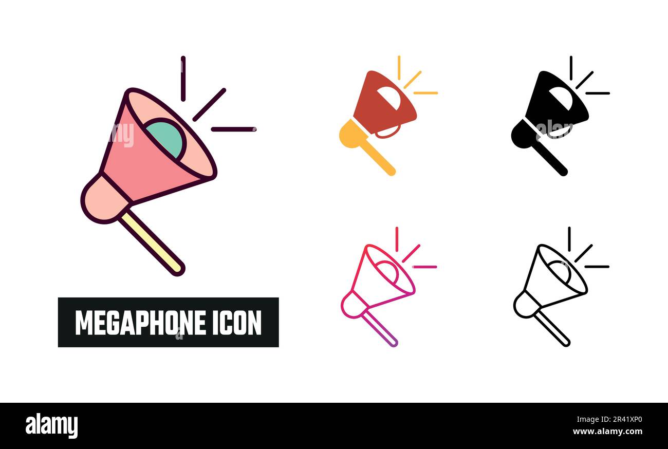 Megaphone Icon Set Vector Illustration Stock Vector Image & Art - Alamy