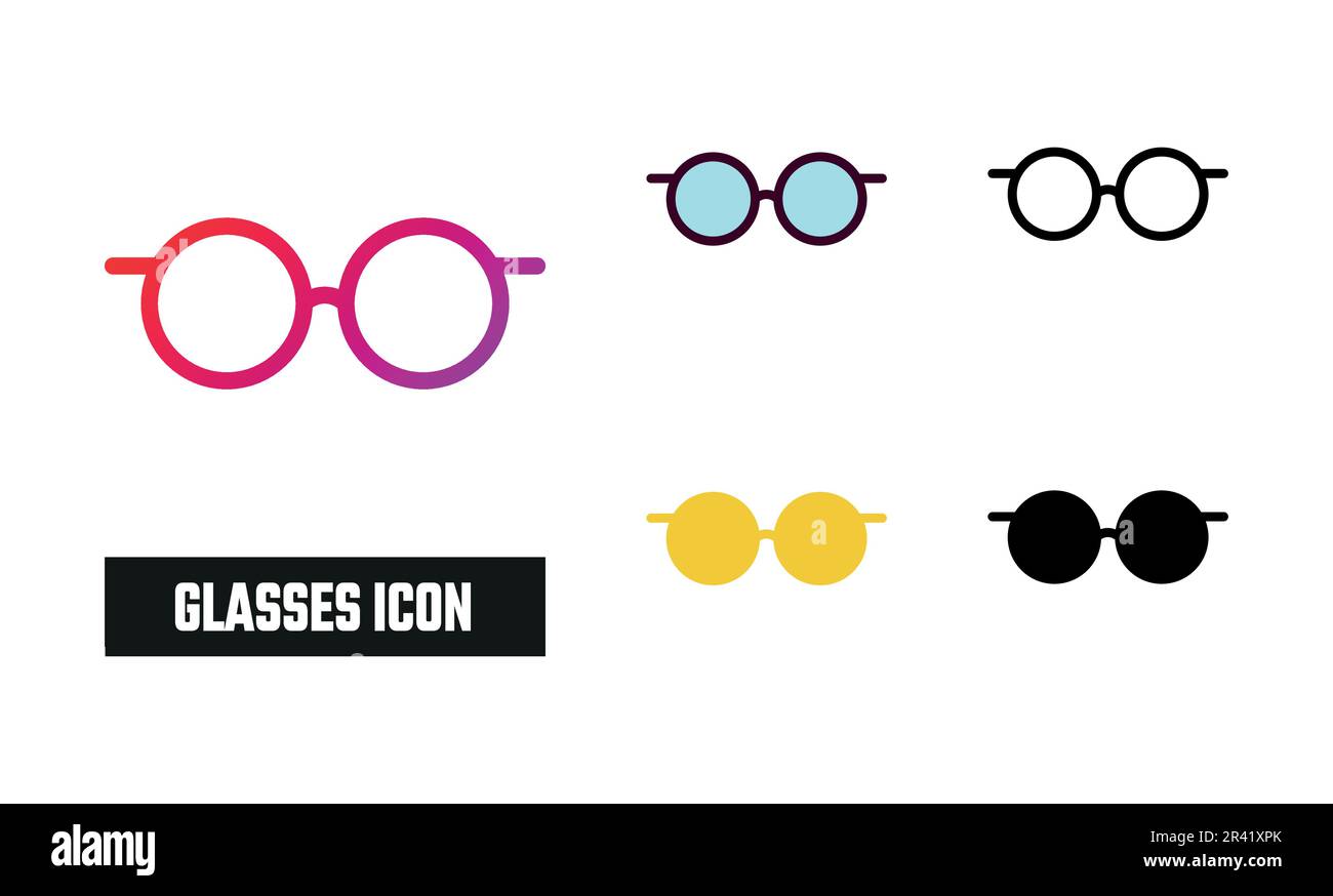Glasses Icon Set Vector Illustration Stock Vector Image & Art - Alamy