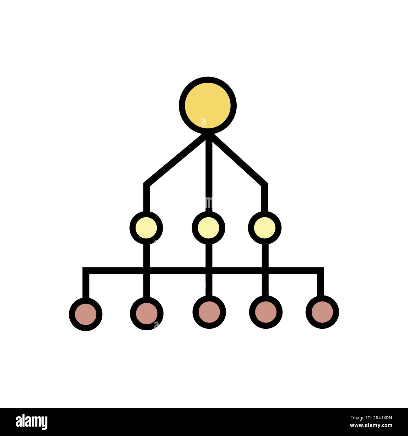 Hierarchy Icon Vector Illustration. Hierarchy Lineal Color Icon Stock ...