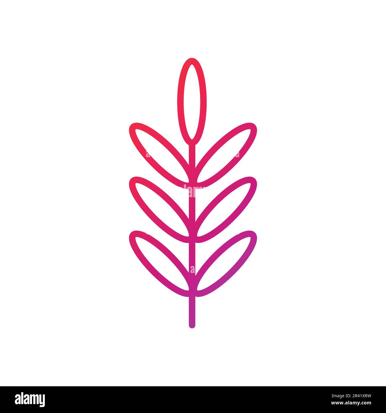 Leaf Gradient Icon Vector Illustration Stock Vector Image & Art - Alamy