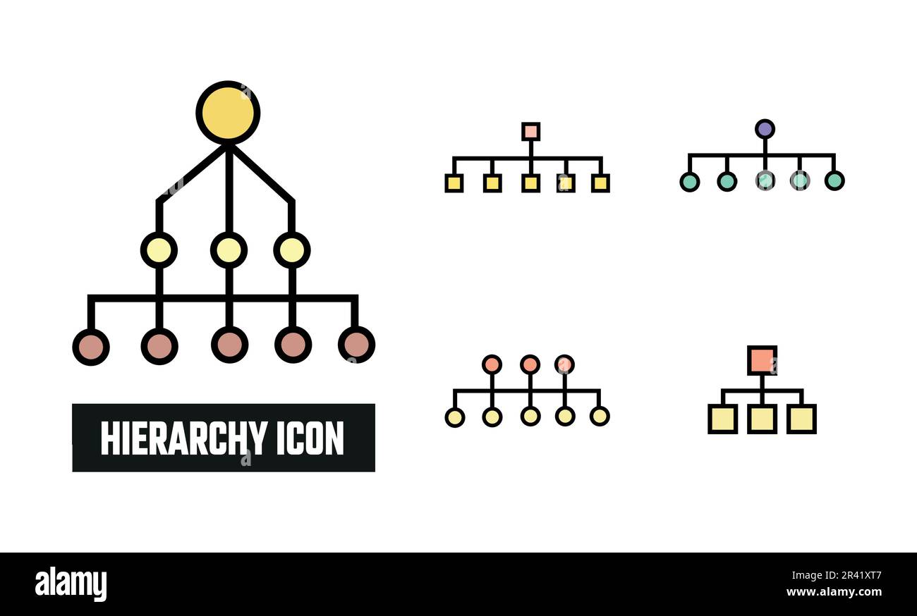Hierarchy Icon Vector Illustration. Hierarchy Lineal Color Icon Stock ...