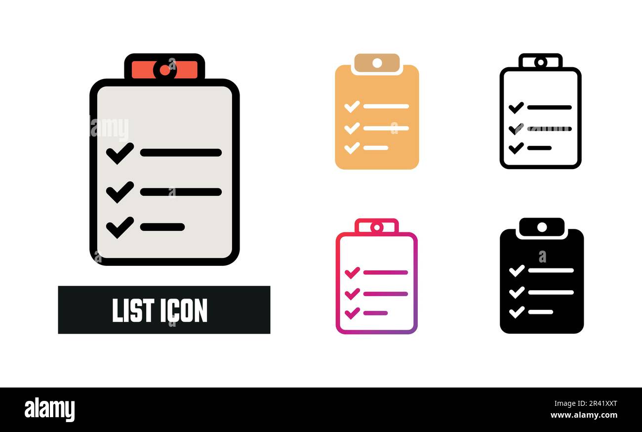 List lineal icon symbol hi-res stock photography and images - Alamy