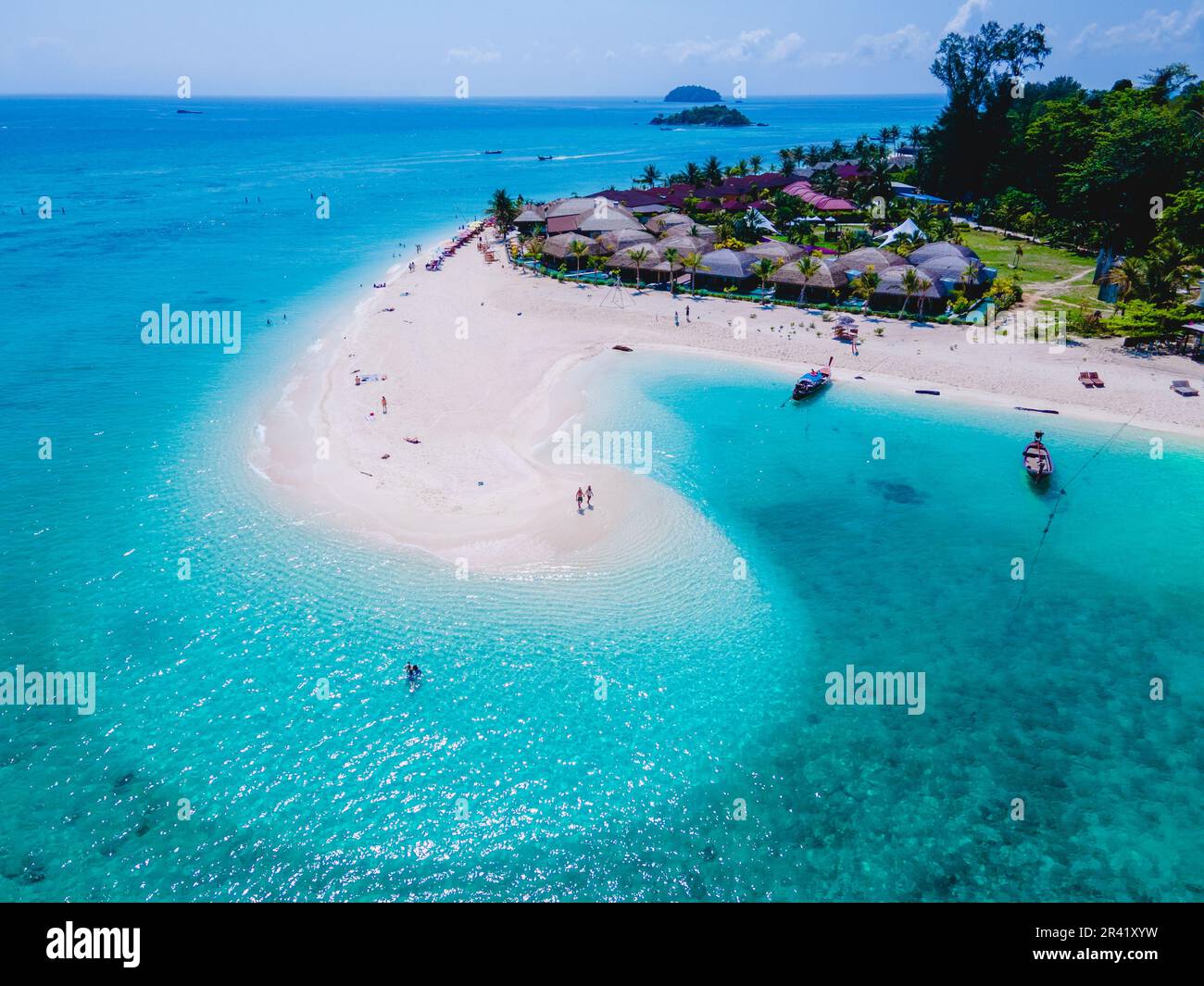 Koh Lipe Island Southern Thailand with turqouse colored ocean and white ...