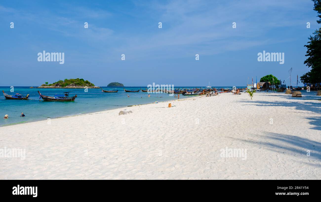 Koh Lipe Island Southern Thailand with turqouse colored ocean and white ...