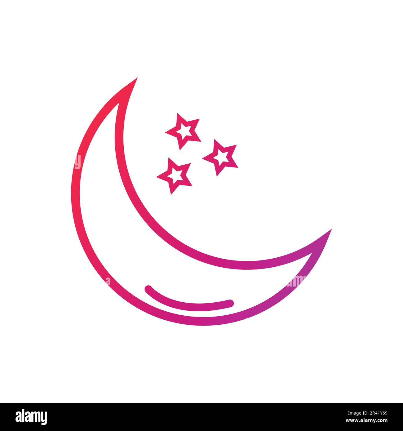 Moon Gradient Icon Vector Illustration Stock Vector Image & Art - Alamy