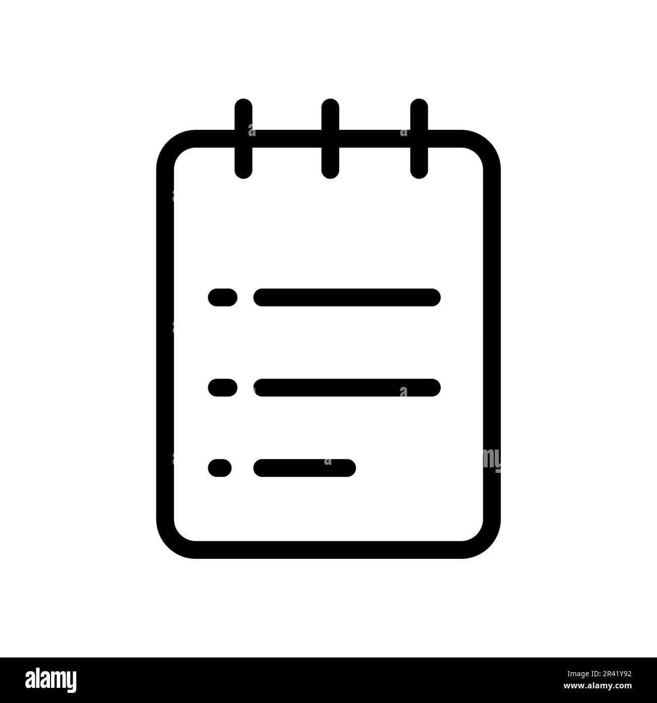 List Lineal Icon Symbol Vector. Black Outline List Icon Stock Vector ...