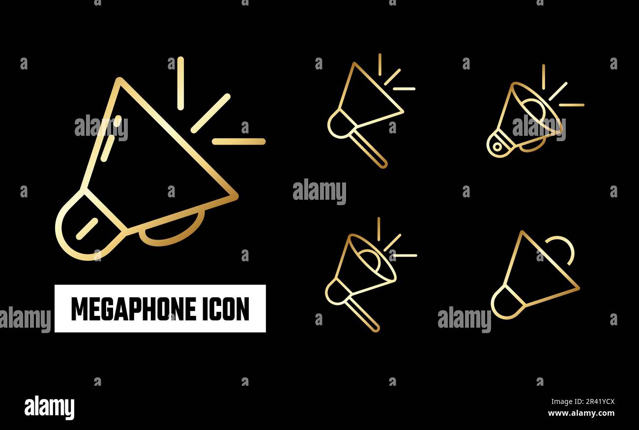 Golden megaphone hi-res stock photography and images - Alamy