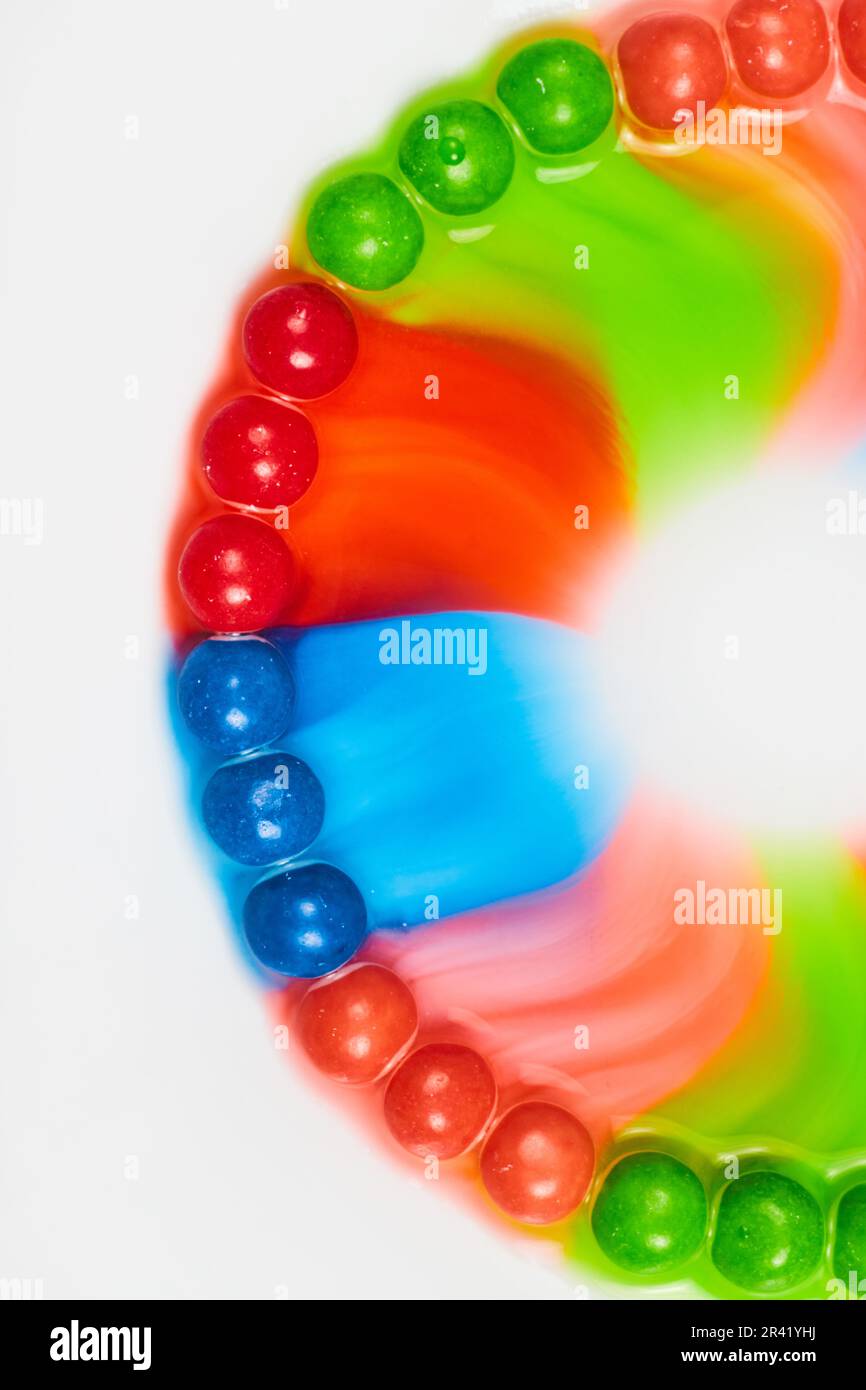 Skittles Candy Rainbow Swirl on White Background Stock Photo - Alamy