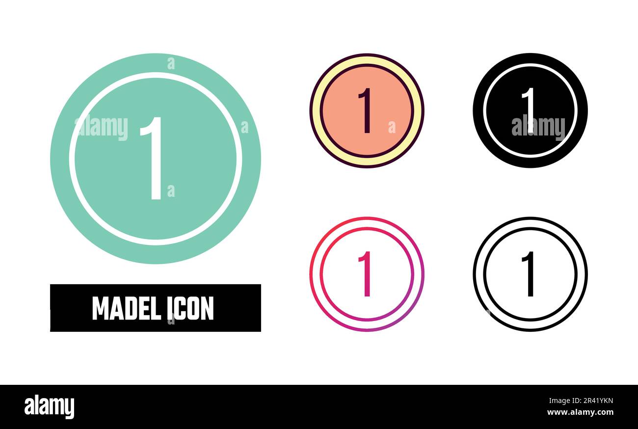 Medal Icon Set Vector Illustration Stock Vector Image & Art - Alamy
