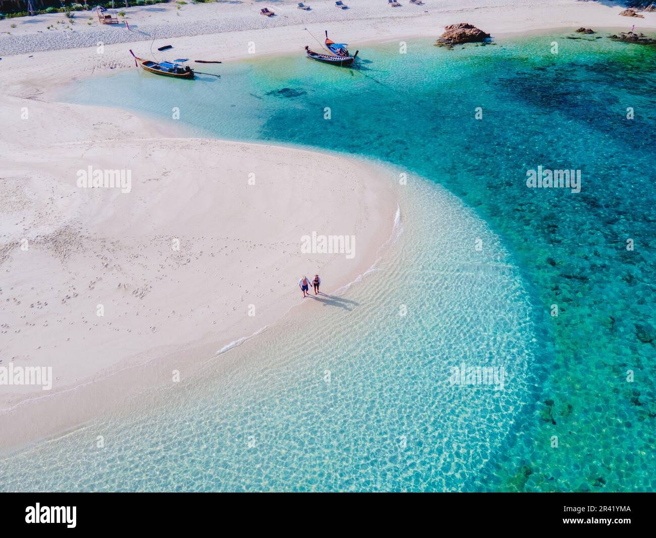 Koh Lipe Island Southern Thailand with turqouse colored ocean and white ...