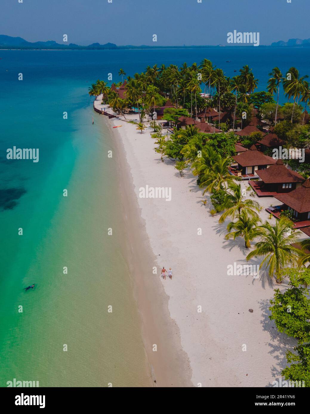 Koh Mook tropical Island in the Andaman sea in Thailand, tropical beach ...