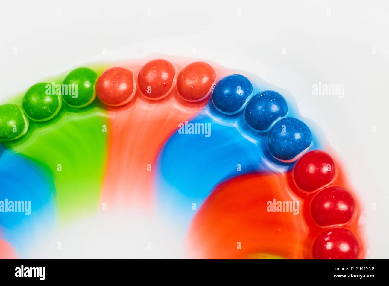 Asset of an abstract colorful rainbow circle of skittles candy with ...