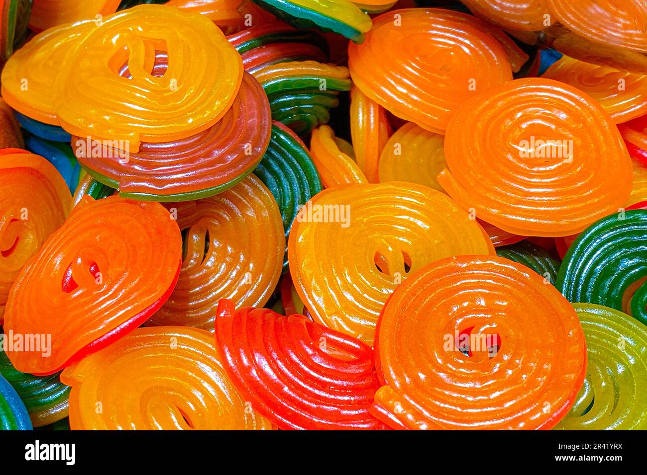Bright and Chewy Spiral Licorice Candy Stock Photo - Alamy