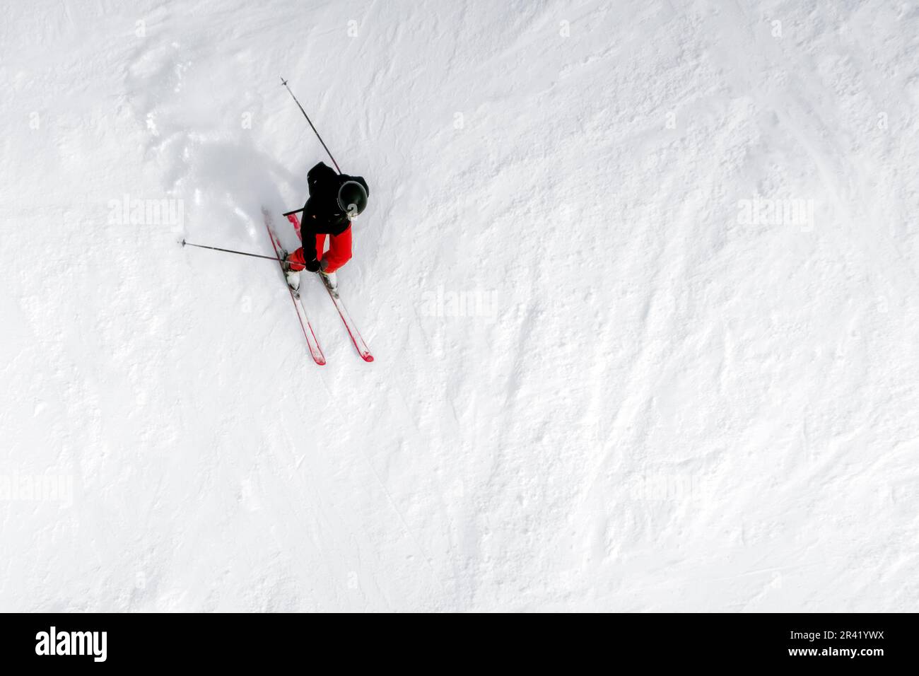 Skier on top slope hi-res stock photography and images - Alamy