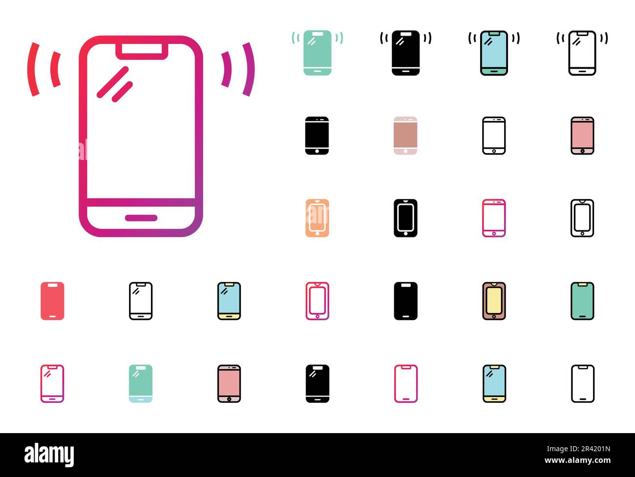 Mobile phone fill icon hi-res stock photography and images - Alamy