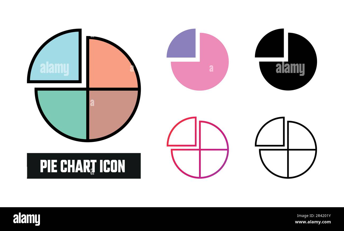 Pie Chart Icon Set Vector Illustration Stock Vector Image & Art - Alamy