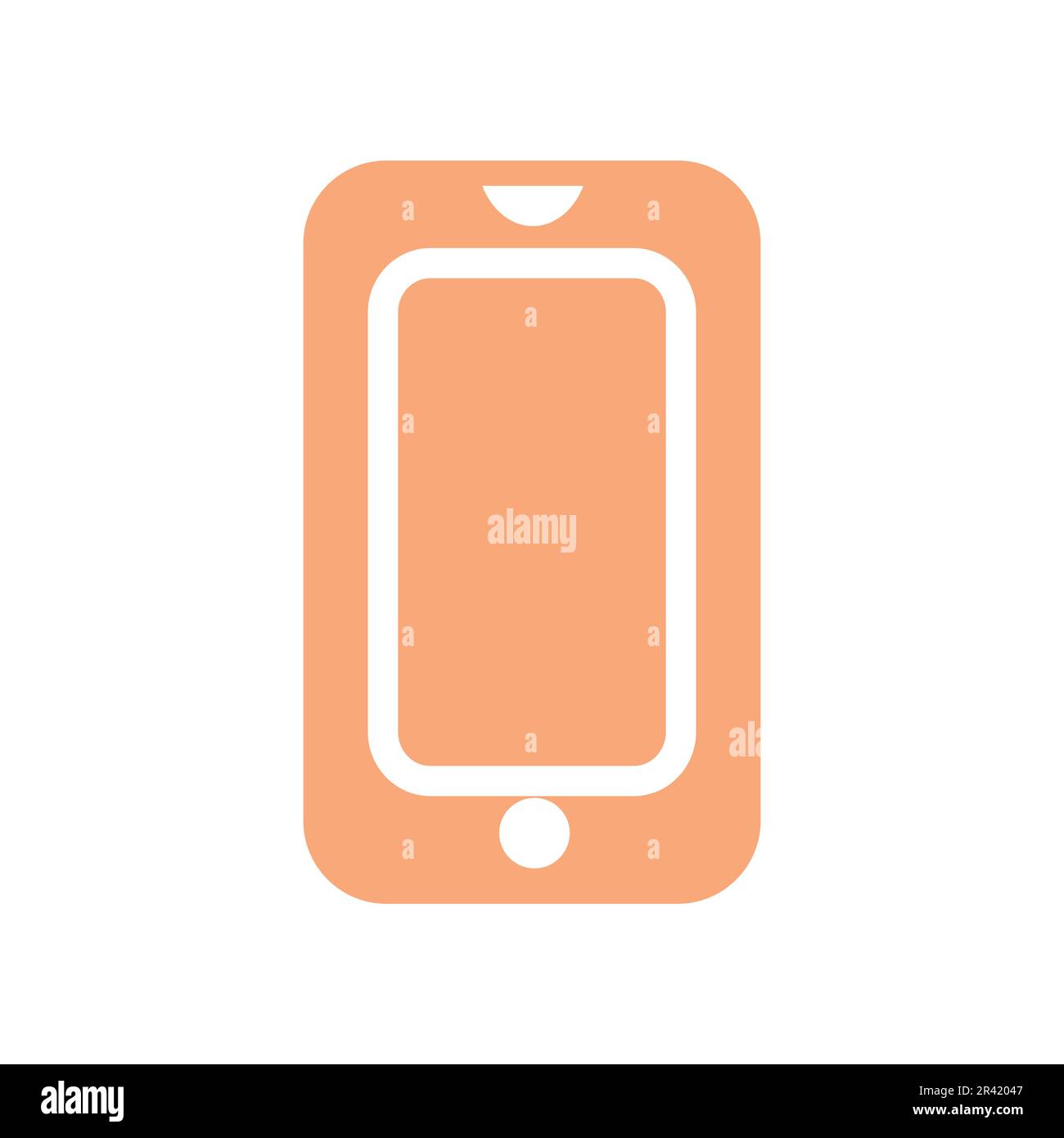 Flat Mobile Phone Icon Symbol Vector Illustration Stock Vector Image ...