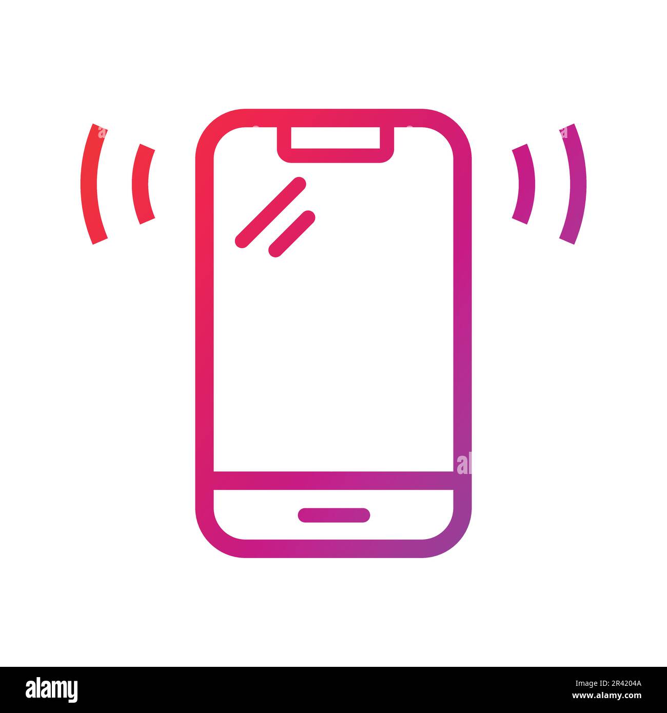 Mobile Phone Gradient Icon Vector Illustration Stock Vector Image & Art ...