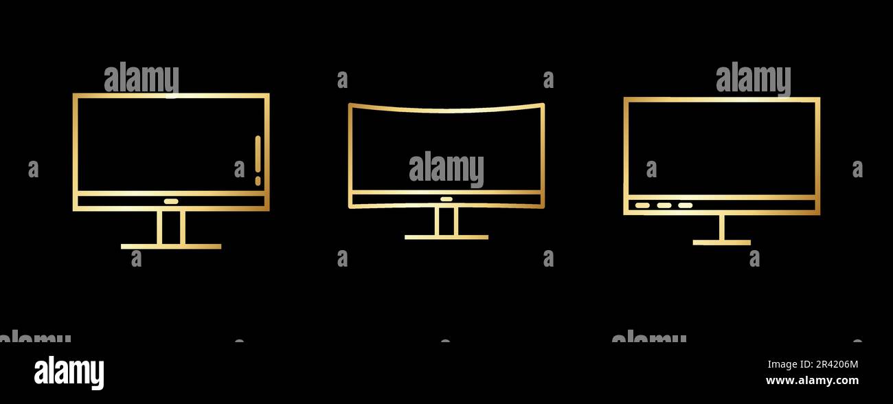 The golden screen Stock Vector Images - Alamy