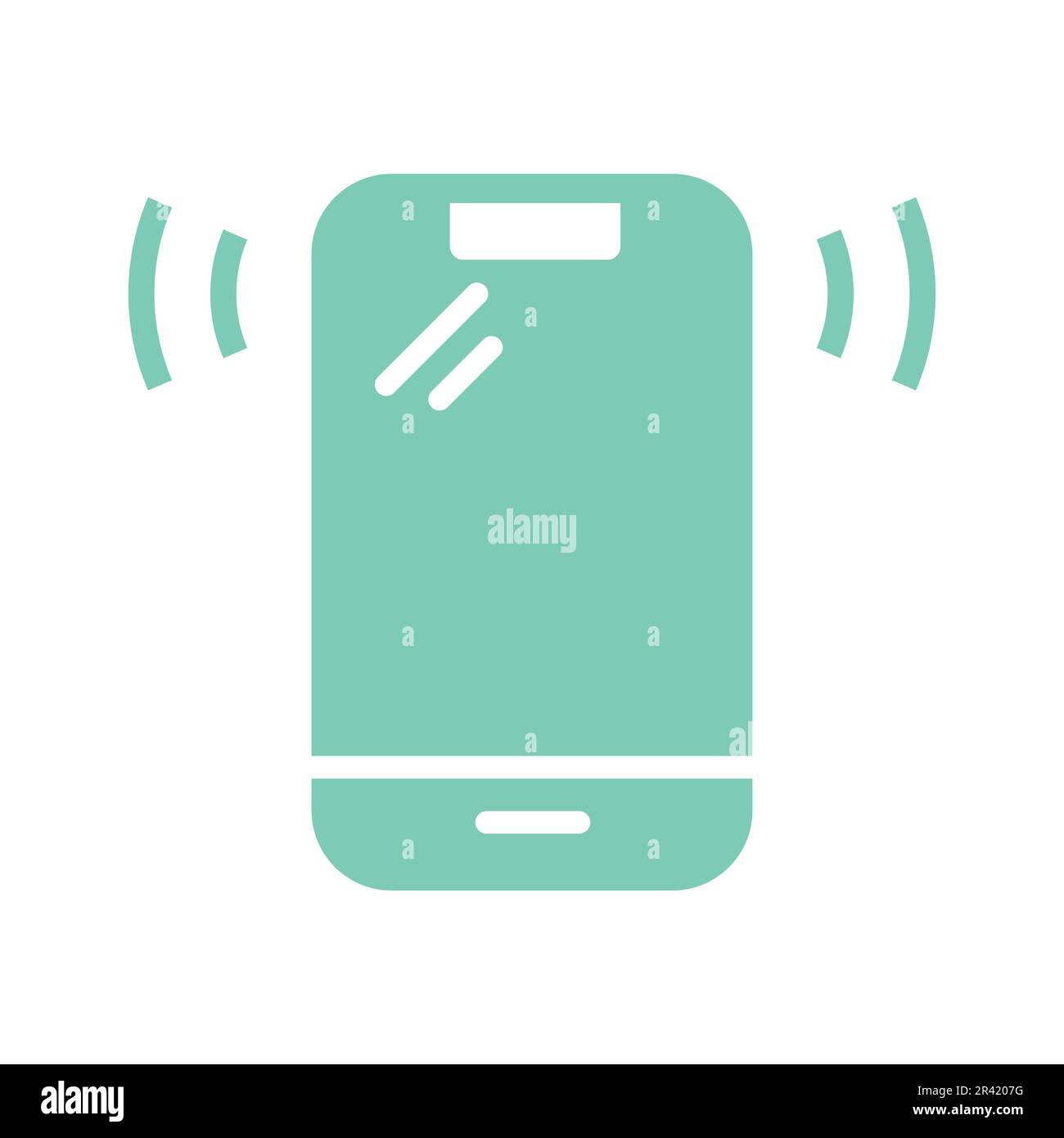 Flat Mobile Phone Icon Symbol Vector Illustration Stock Vector Image ...