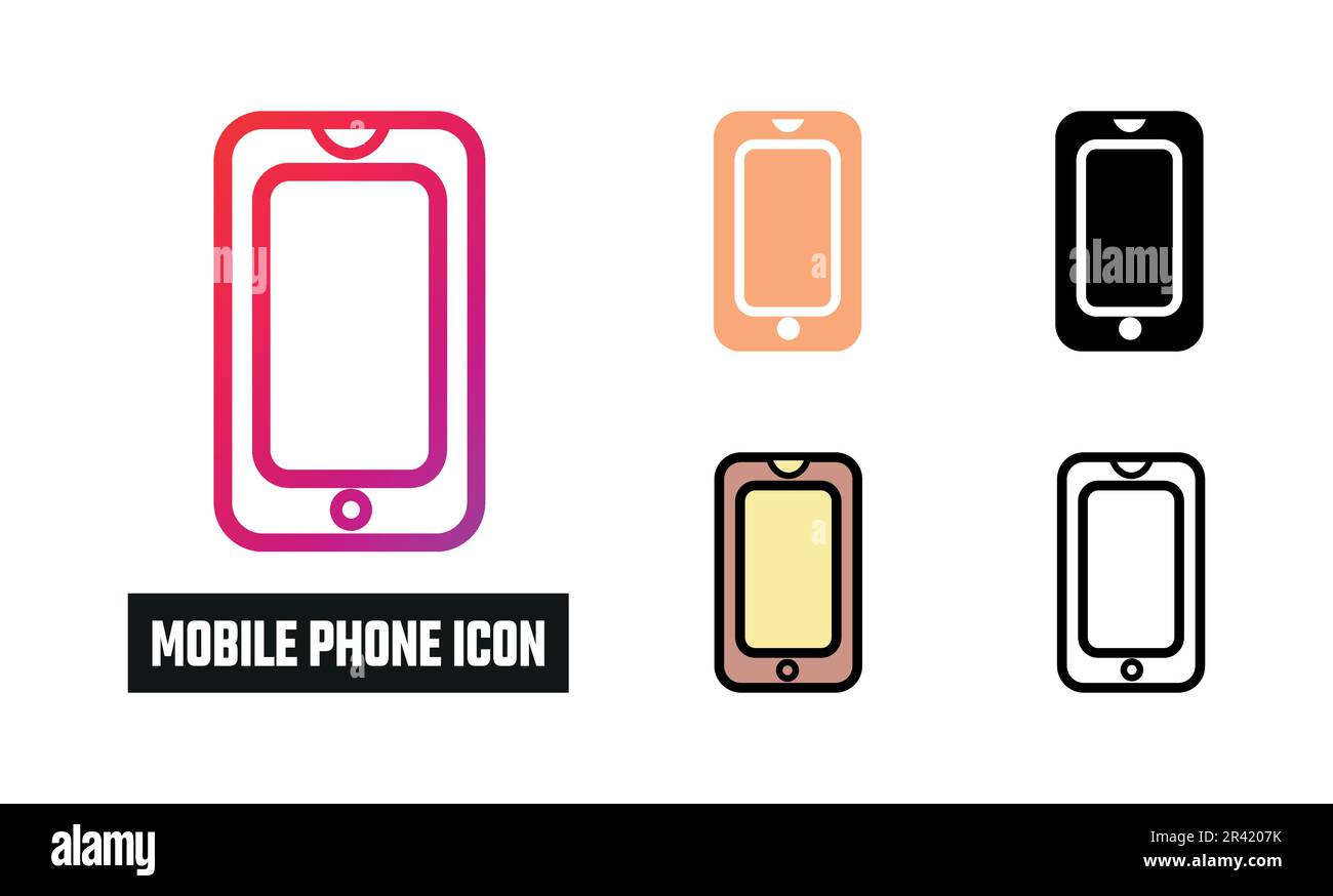 Mobile phone fill icon hi-res stock photography and images - Alamy