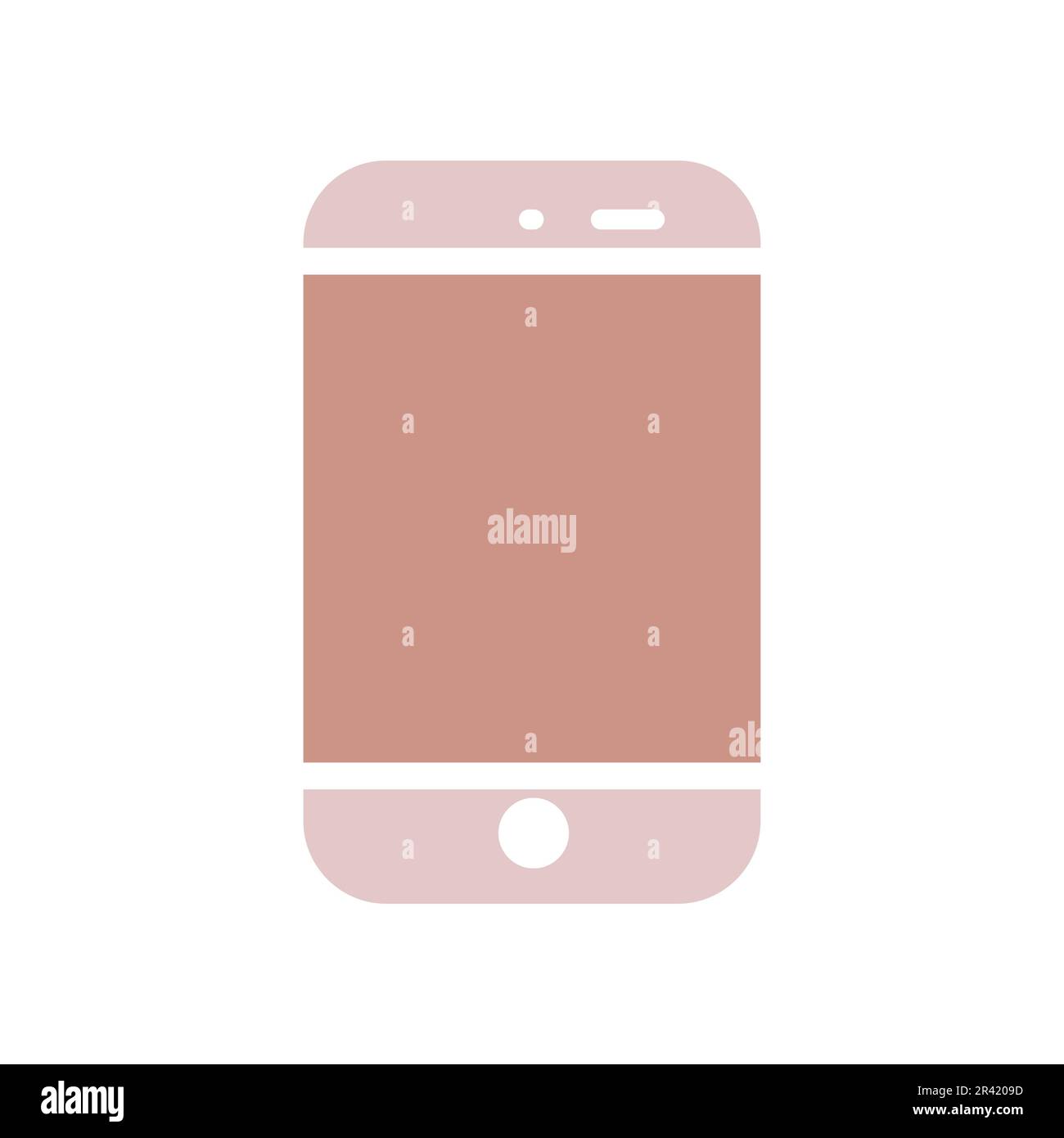 Flat Mobile Phone Icon Symbol Vector Illustration Stock Vector Image ...