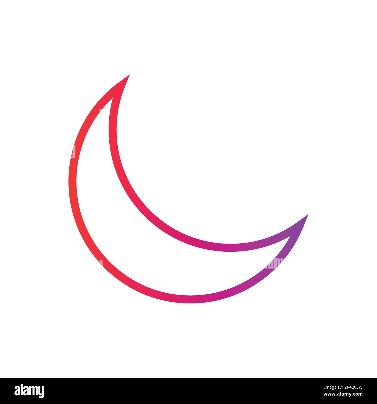 Moon Gradient Icon Vector Illustration Stock Vector Image & Art - Alamy