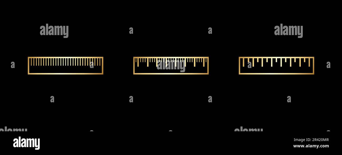 Golden Ruler Icon Vector Illustration Stock Vector Image & Art - Alamy