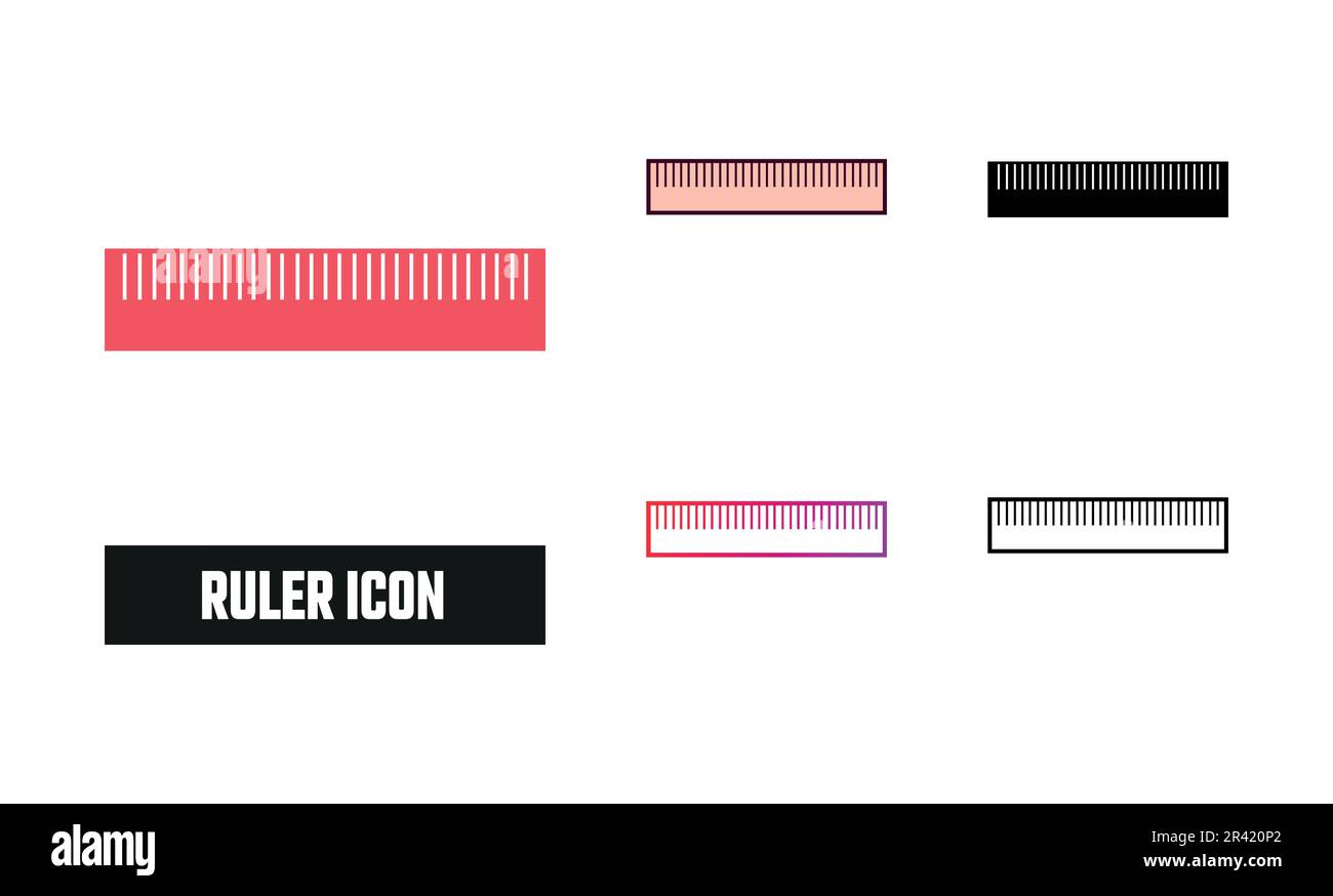 Ruler Icon Set Vector Illustration Stock Vector Image & Art - Alamy