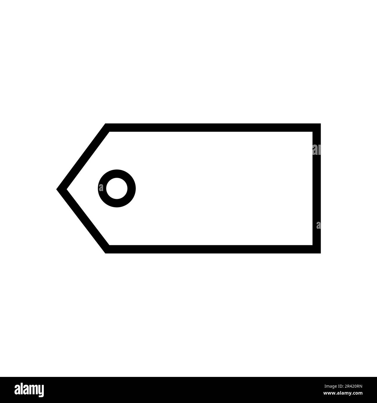 Price Tag Lineal Icon Symbol Vector. Black Outline Price Tag Icon Stock ...