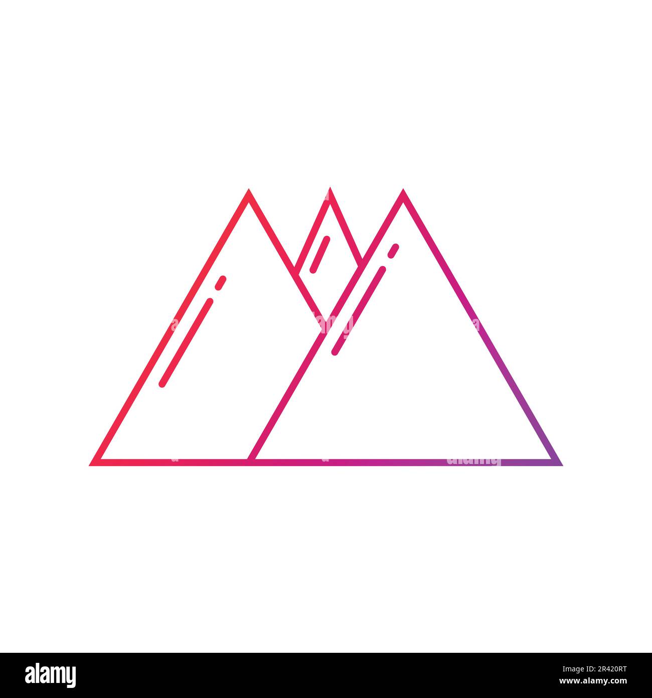 Mountain Gradient Icon Vector Illustration Stock Vector Image & Art - Alamy