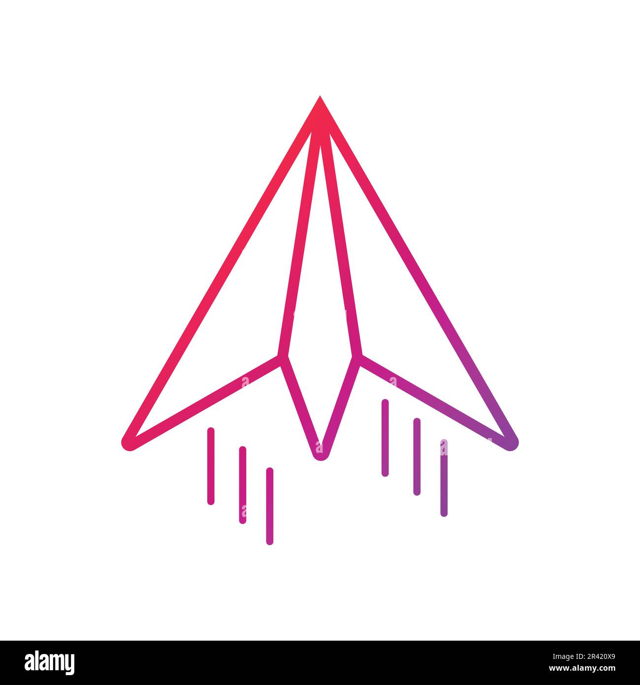 Paper plane Gradient Icon Vector Illustration Stock Vector Image & Art ...