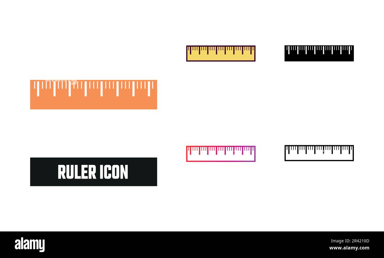 Ruler Icon Set Vector Illustration Stock Vector Image & Art - Alamy