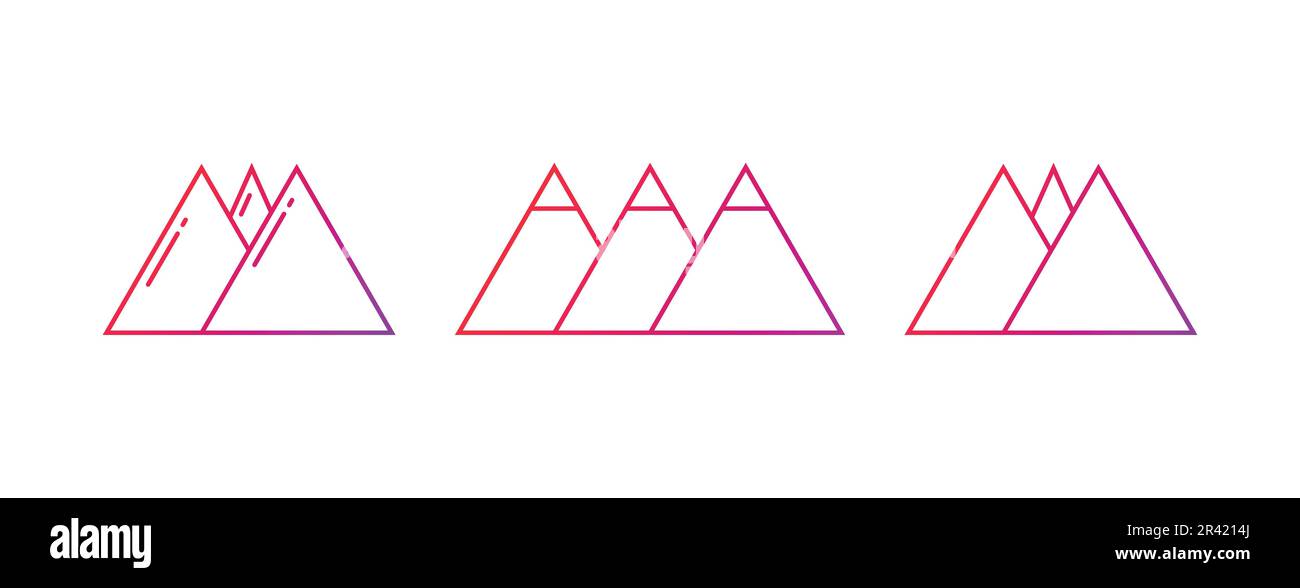 Mountain Gradient Icon Vector Illustration Stock Vector Image & Art - Alamy
