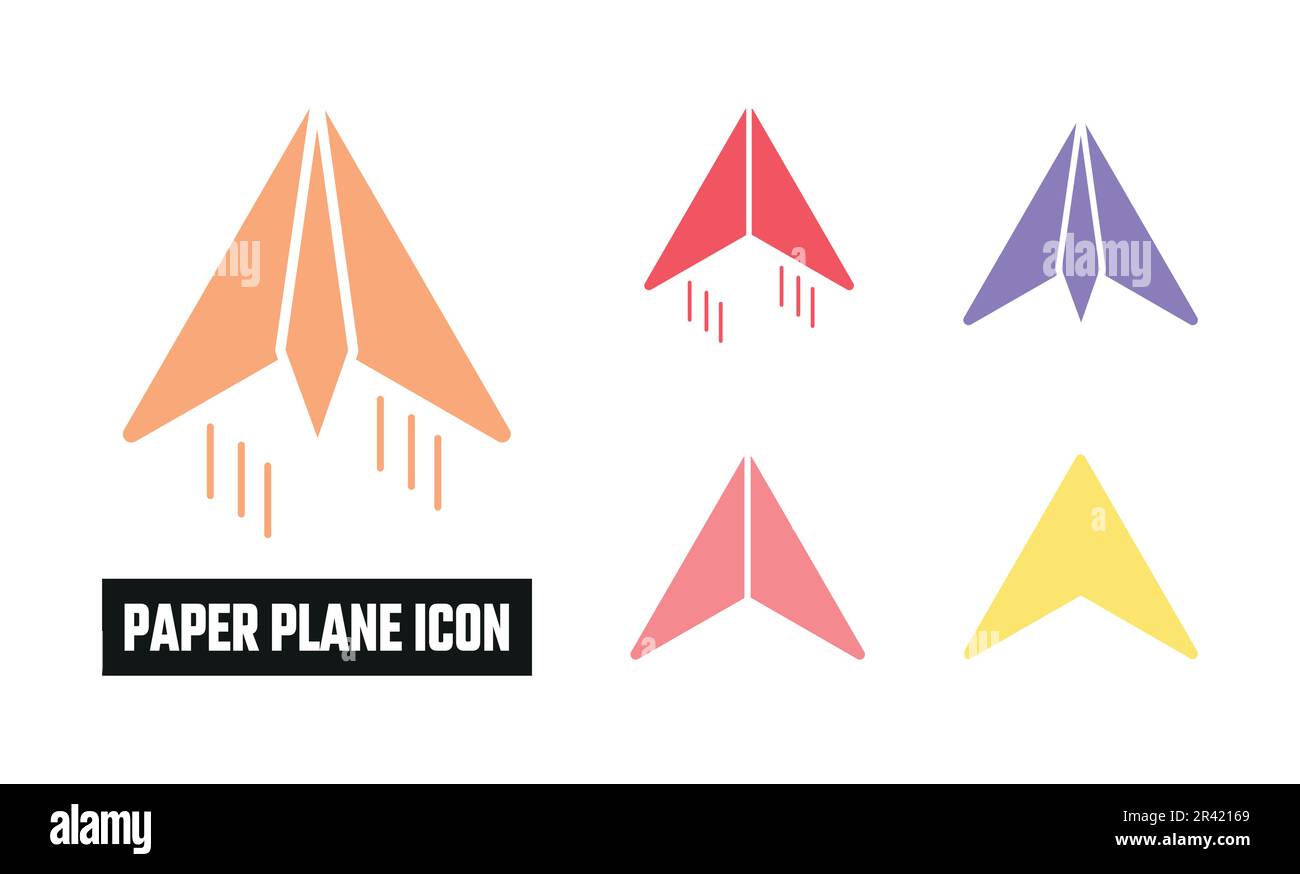 Flat Paper plane Icon Symbol Vector Illustration Stock Vector Image ...