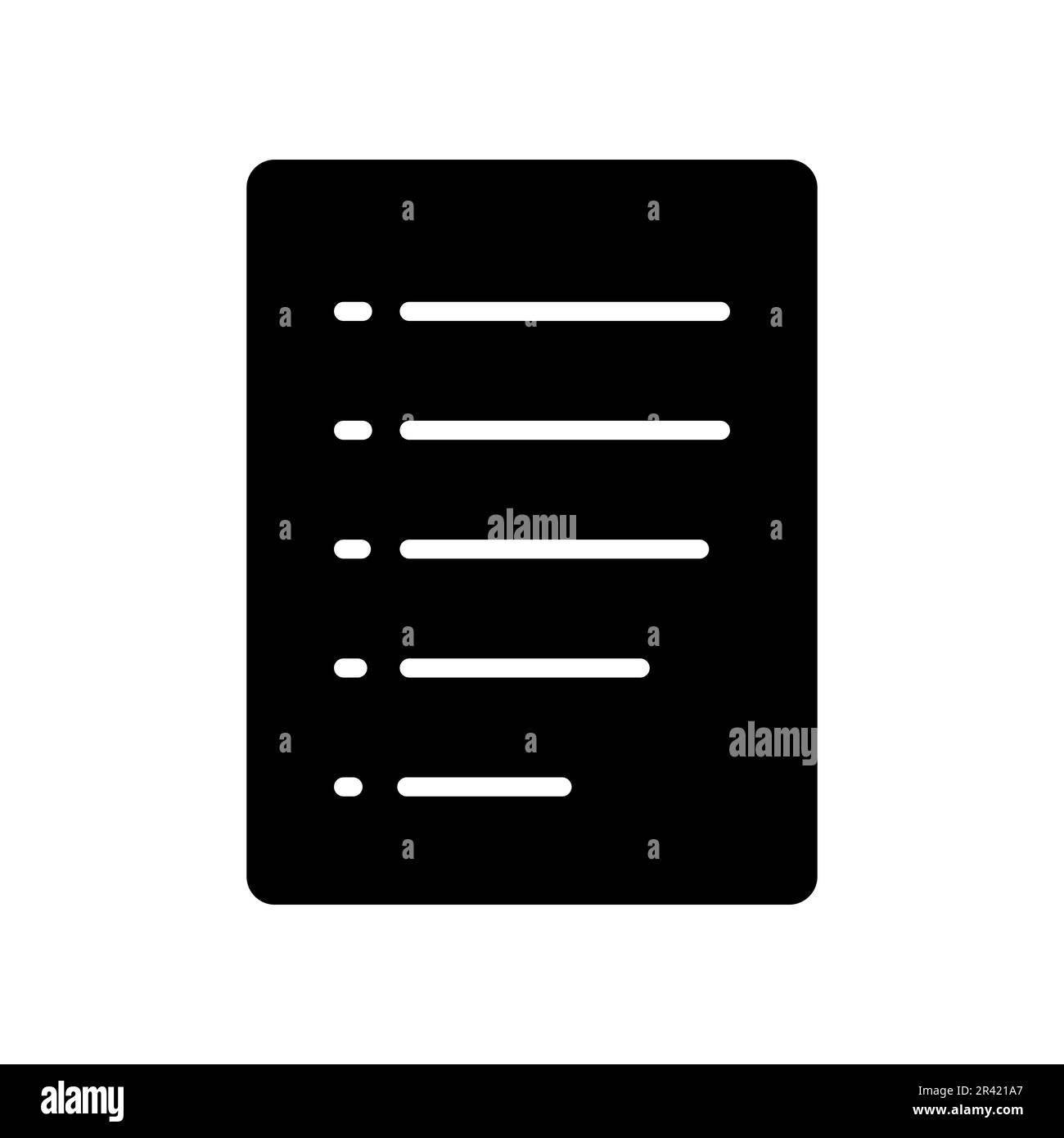 Sheet Fill Icon Symbol Vector. Black Glyph Sheet Icon Stock Vector ...