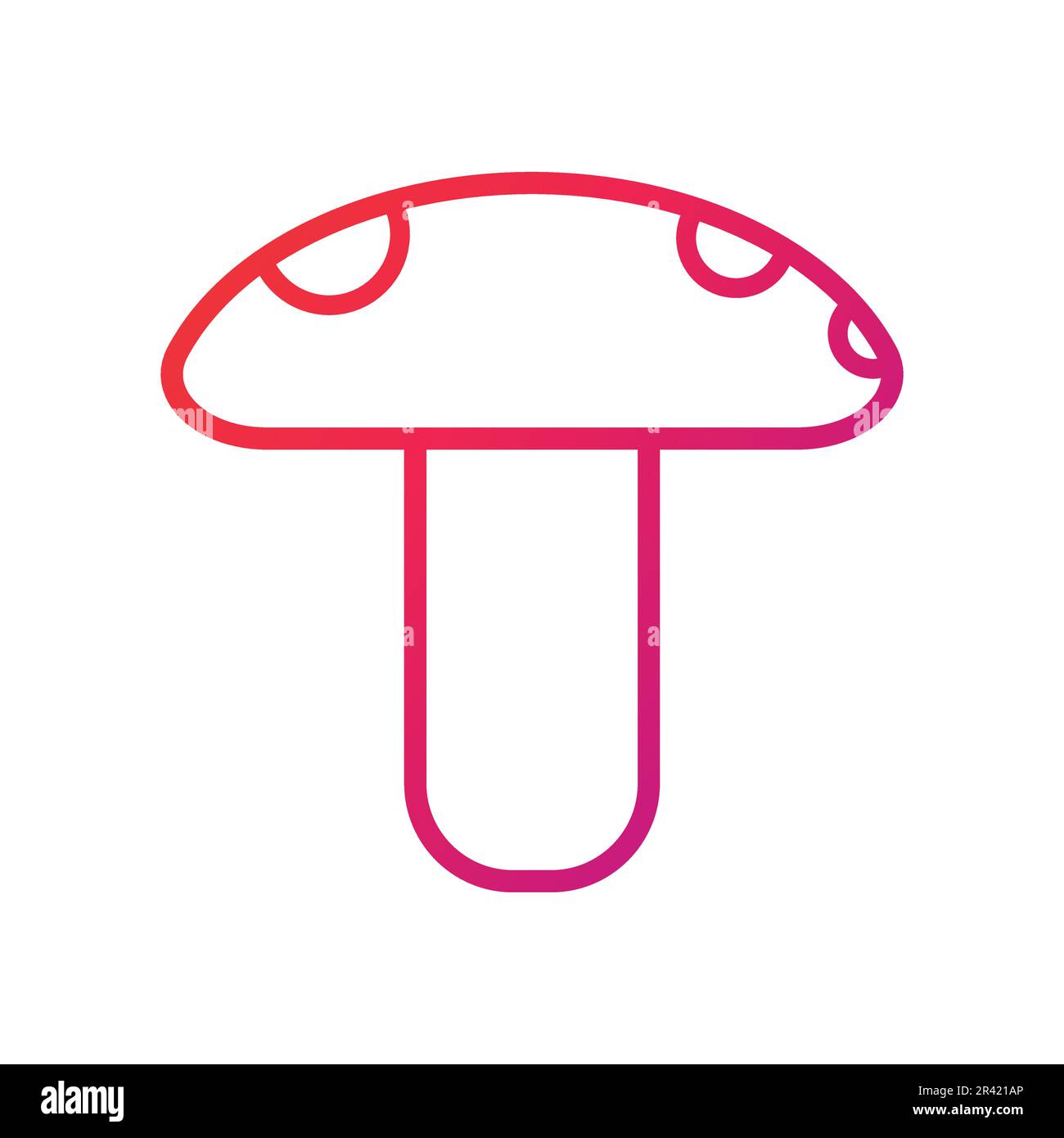 Mushroom Gradient Icon Vector Illustration Stock Vector Image & Art - Alamy