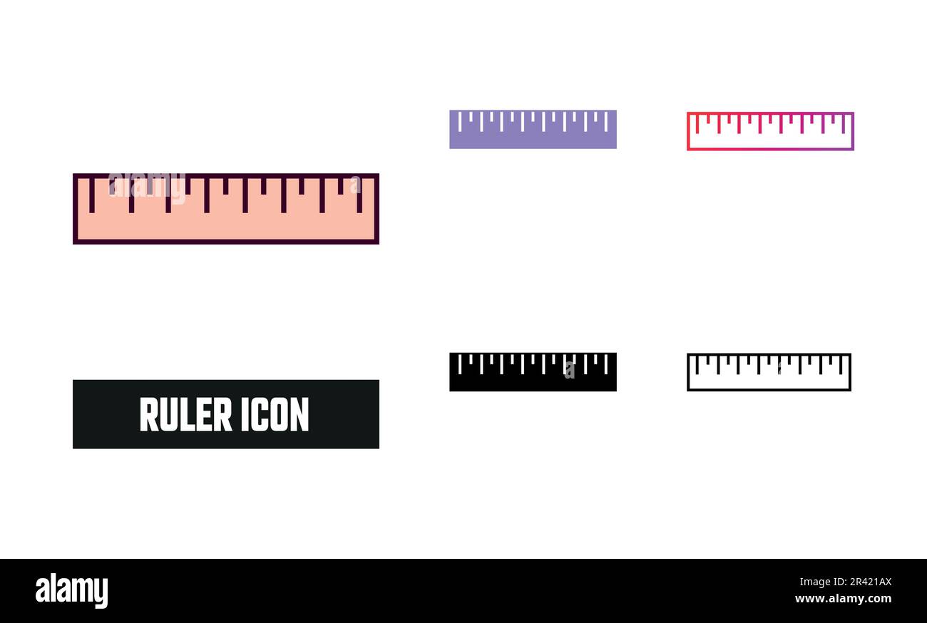 Ruler Icon Set Vector Illustration Stock Vector Image & Art - Alamy