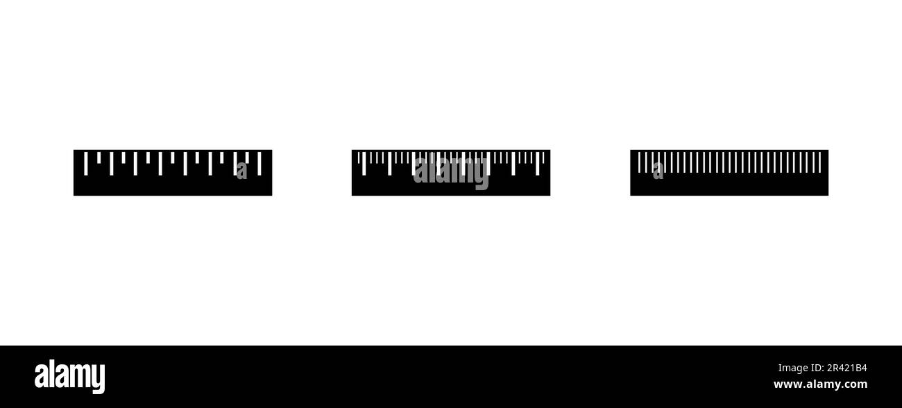 Ruler Fill Icon Symbol Vector. Black Glyph Ruler Icon Stock Vector ...