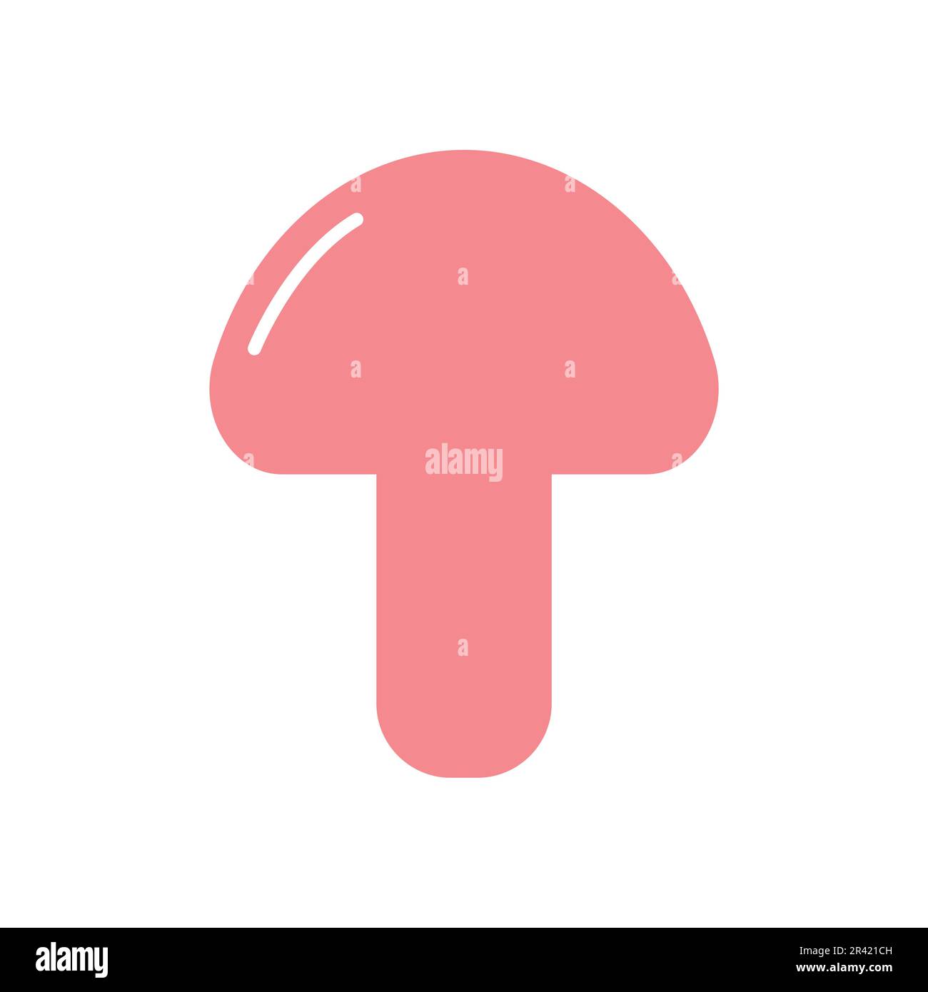Flat Mushroom Icon Symbol Vector Illustration Stock Vector Image & Art ...