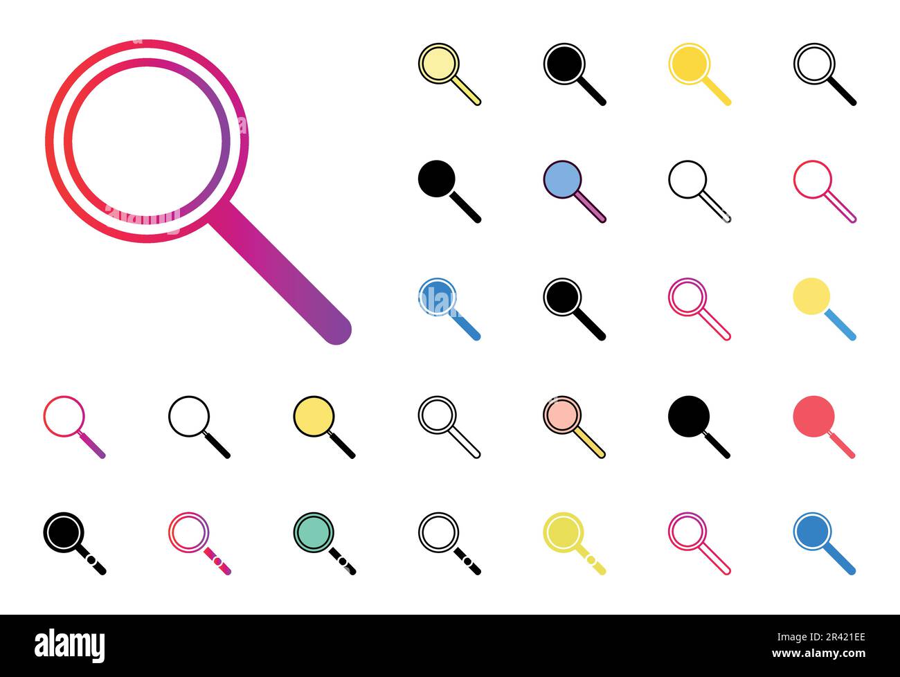 Search Icon Set Vector Illustration Stock Vector Image & Art - Alamy