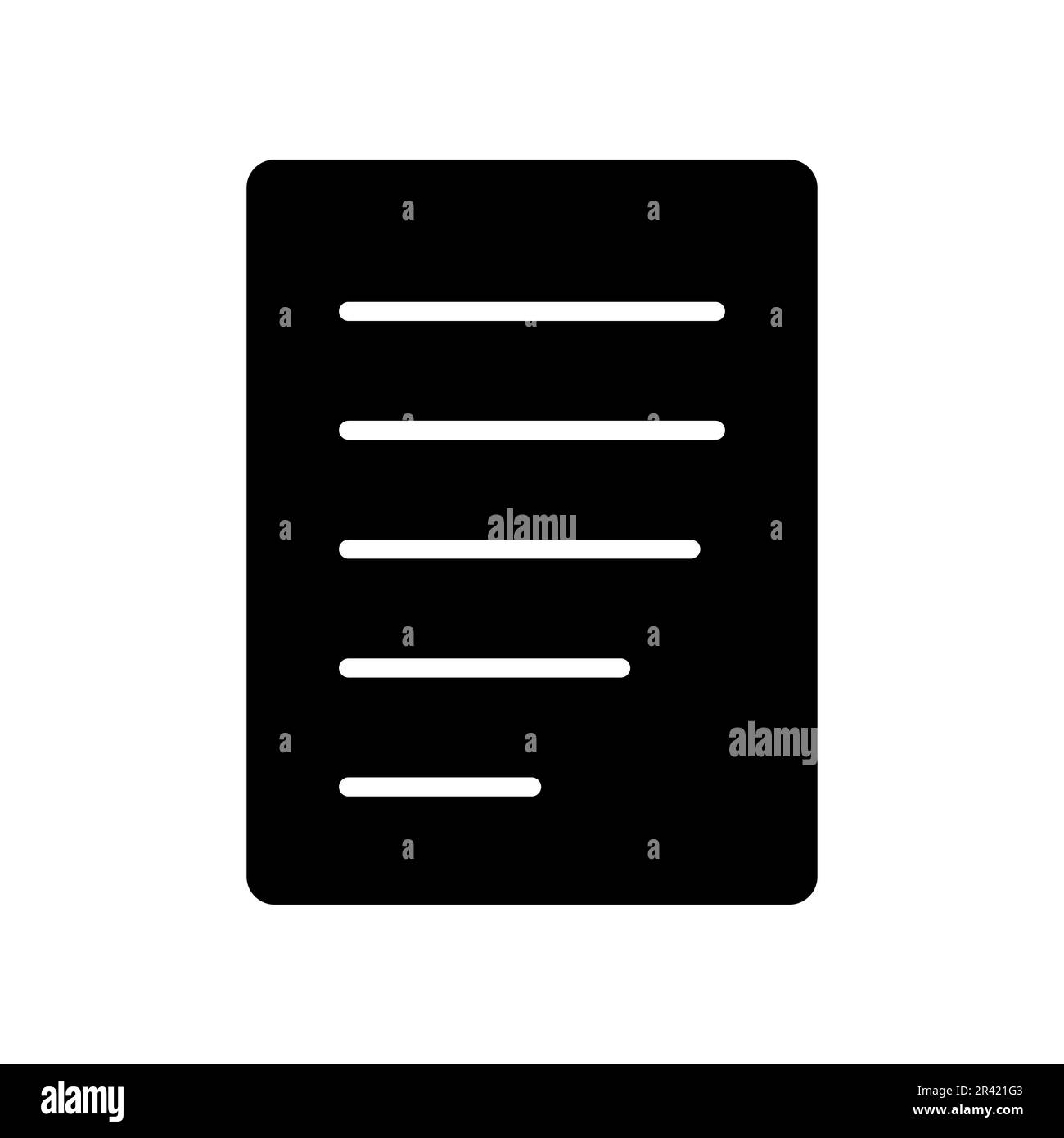 Sheet Fill Icon Symbol Vector. Black Glyph Sheet Icon Stock Vector ...