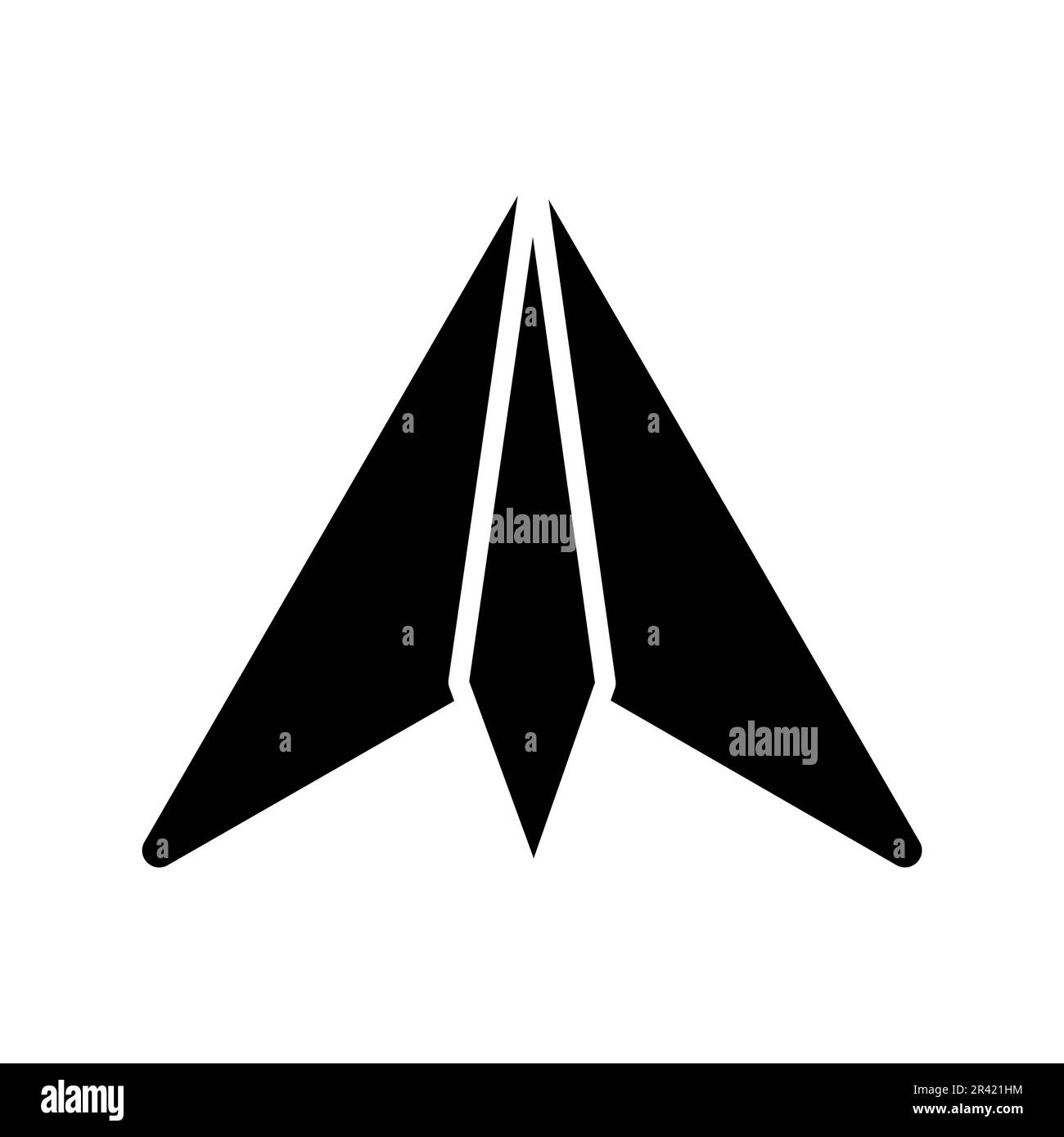 Paper plane Fill Icon Symbol Vector. Black Glyph Paper plane Icon Stock Vector Image & Art - Alamy