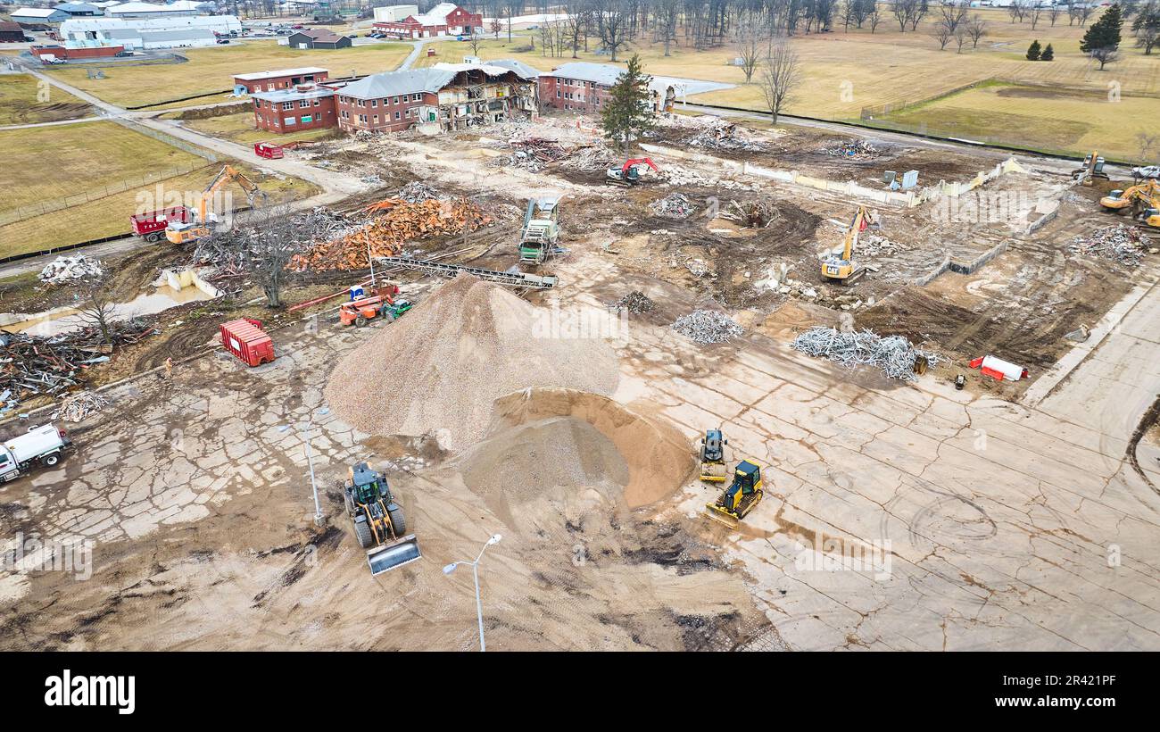 Ground up sand and debris at construction site Stock Photo - Alamy