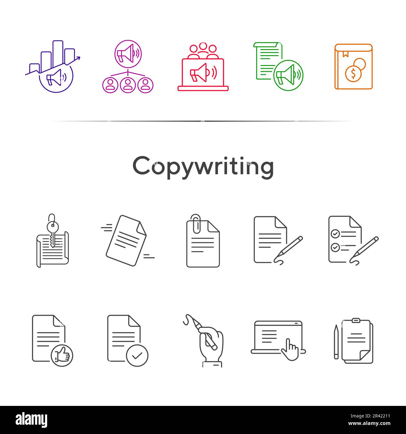 Copywriter line icon outline Cut Out Stock Images & Pictures - Alamy