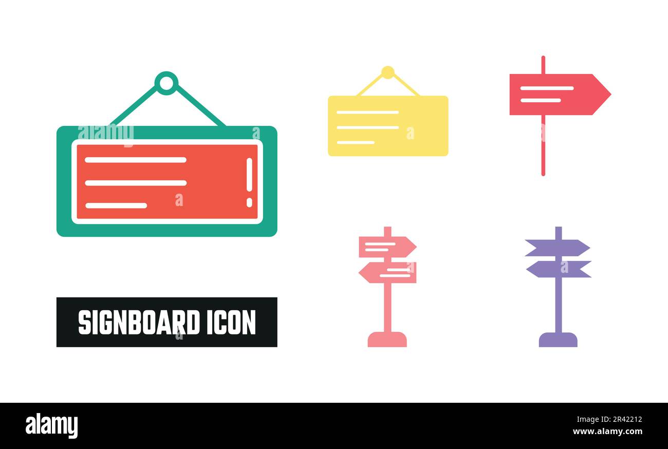 Flat Signboard Icon Symbol Vector Illustration Stock Vector Image & Art ...